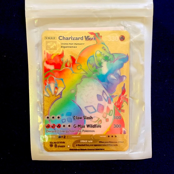 Other | Gold Rainbow Charizard Vmax | Poshmark